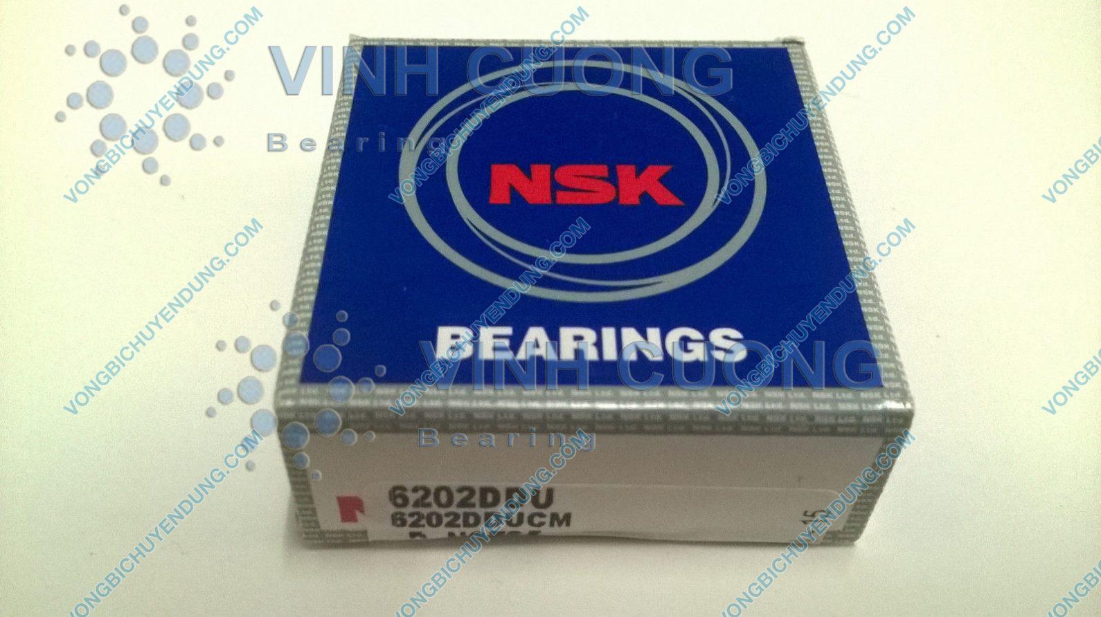 Vòng bi NSK 6202DDU, Bạc đạn NSK 6202DDU - 15x35x11mm