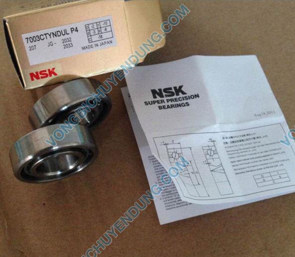 Vòng bi NSK 7003CTYNDULP4, Bạc đạn NSK 7003CTYNDULP4 - 17x35x10mm