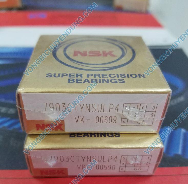 Vòng bi NSK 7903CTYNSULP4, Bạc đạn NSK 7903CTYNSULP4 - 17x30x7mm