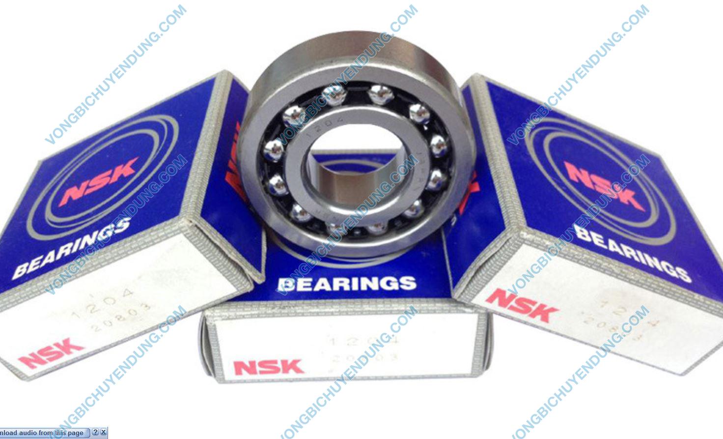 Vòng bi NSK 1204, Bạc đạn NSK 1204 - 20x47x14mm
