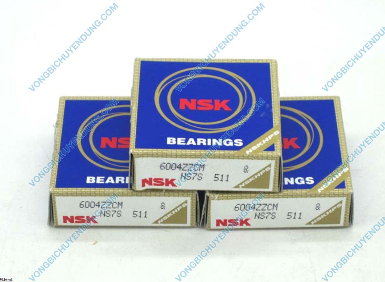 Vòng bi NSK 6004ZZ, Bạc đạn NSK 6004 ZZ CM - 20x42x12mm