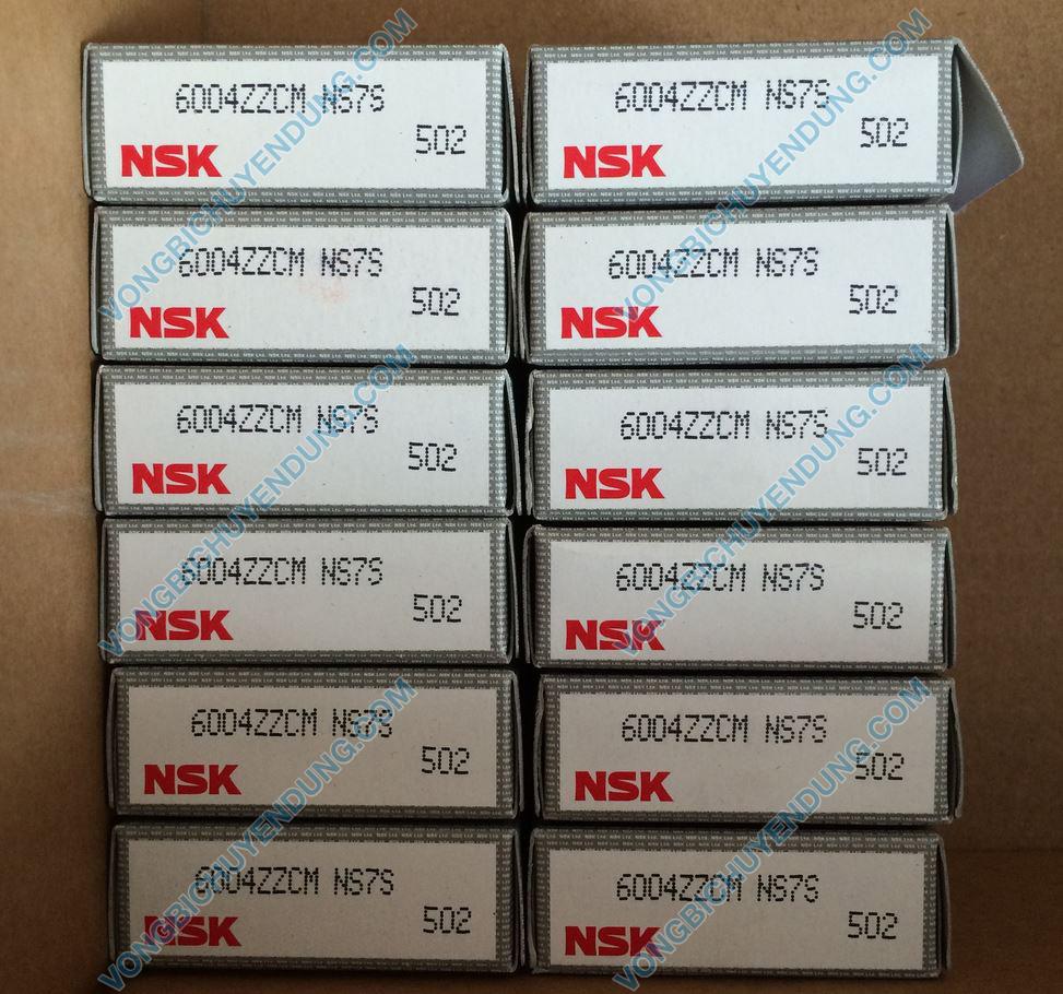 Vòng bi NSK 6004ZZ, Bạc đạn NSK 6004 ZZ CM - 20x42x12mm