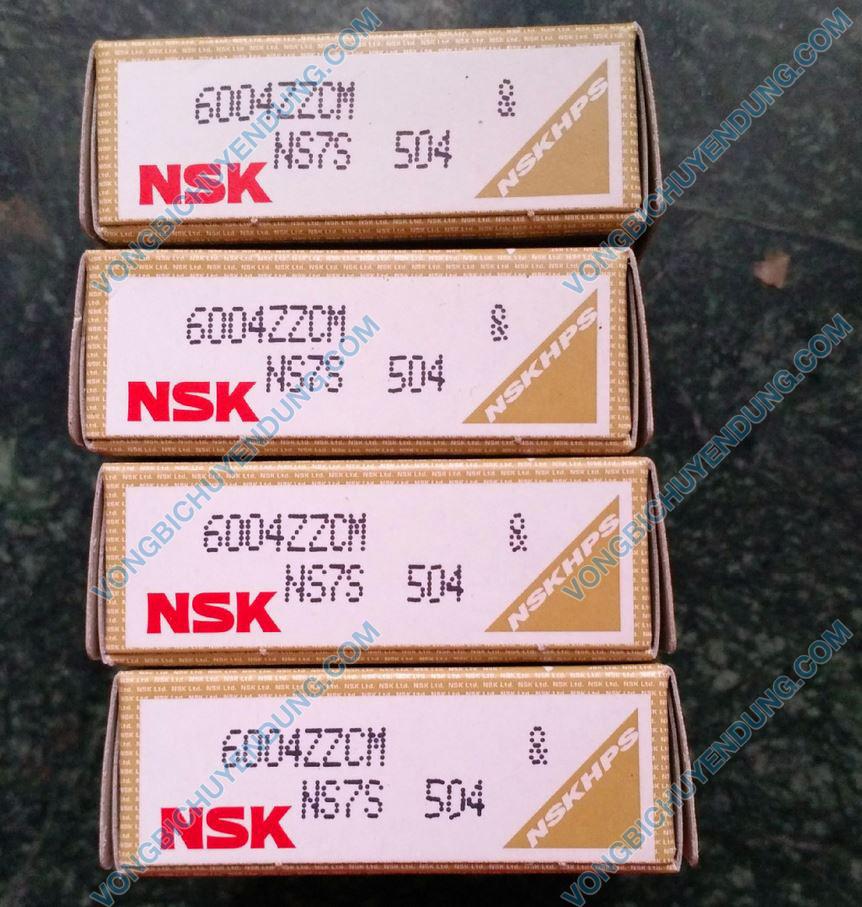 Vòng bi NSK 6004ZZ, Bạc đạn NSK 6004 ZZ CM - 20x42x12mm