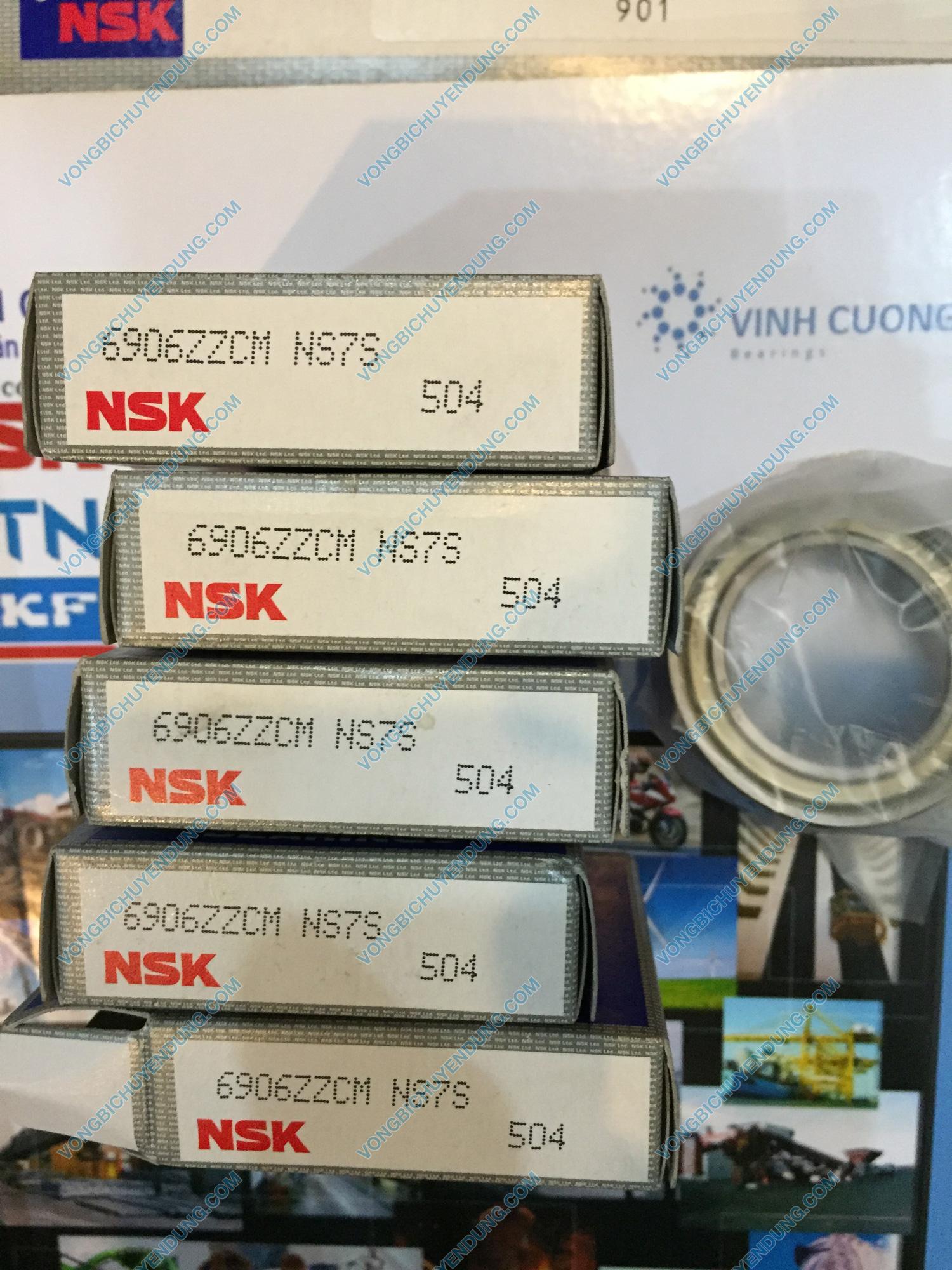 Vòng bi NSK 6906ZZ, Bạc đạn NSK 6906 ZZ - 30x47x9mm