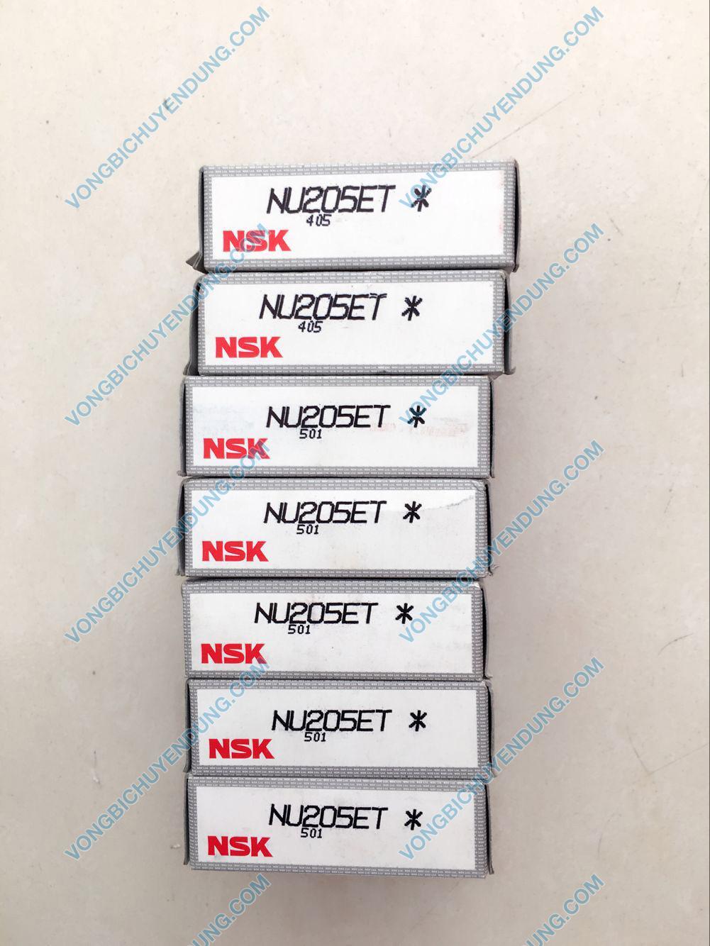 Vòng bi NSK NU205W, Bạc đạn NSK NU 205 W - 25x52x15mm