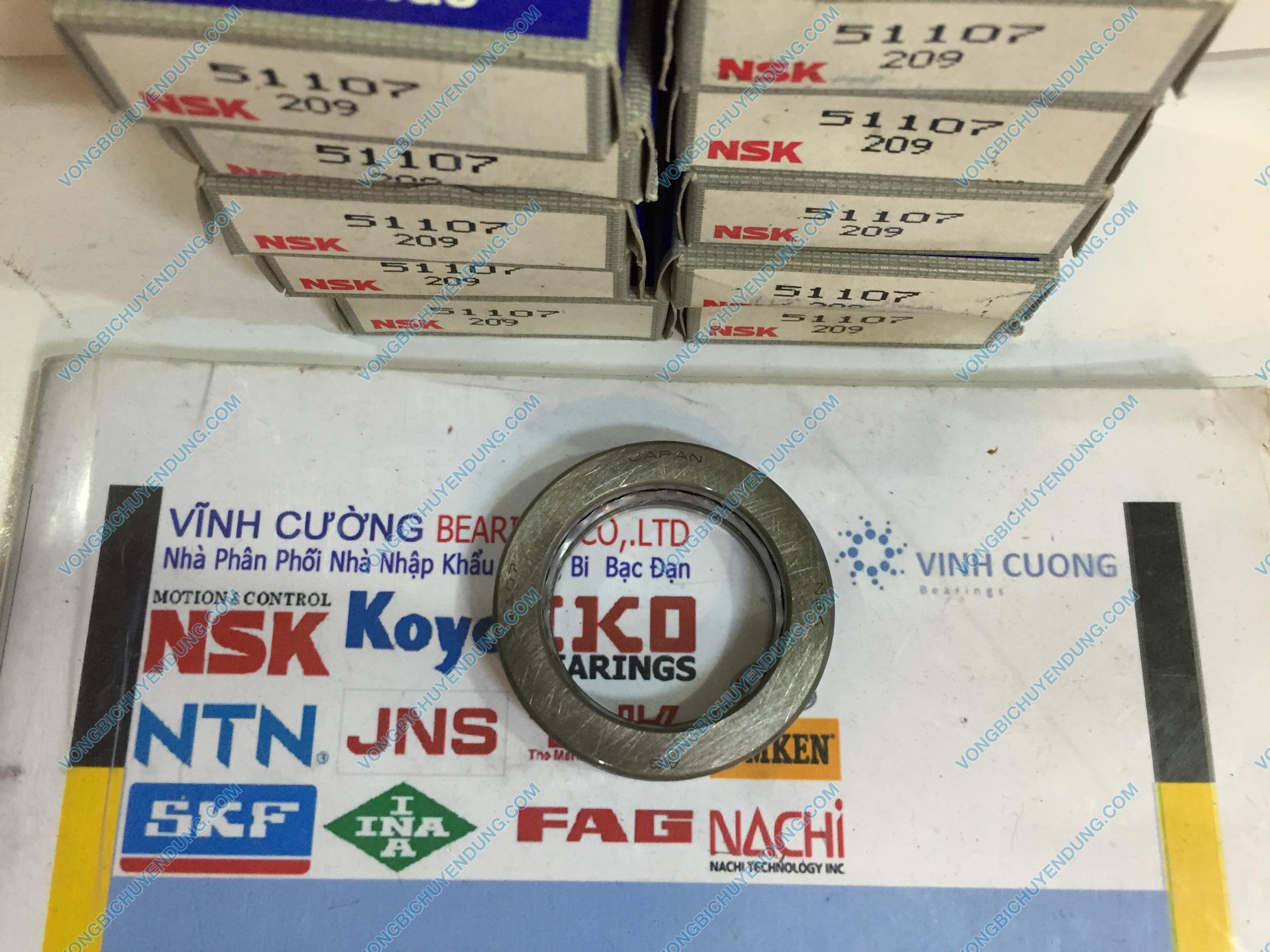 VÒNG BI NSK 51107, BẠC ĐẠN NSK 51107 - 35x52x12mm