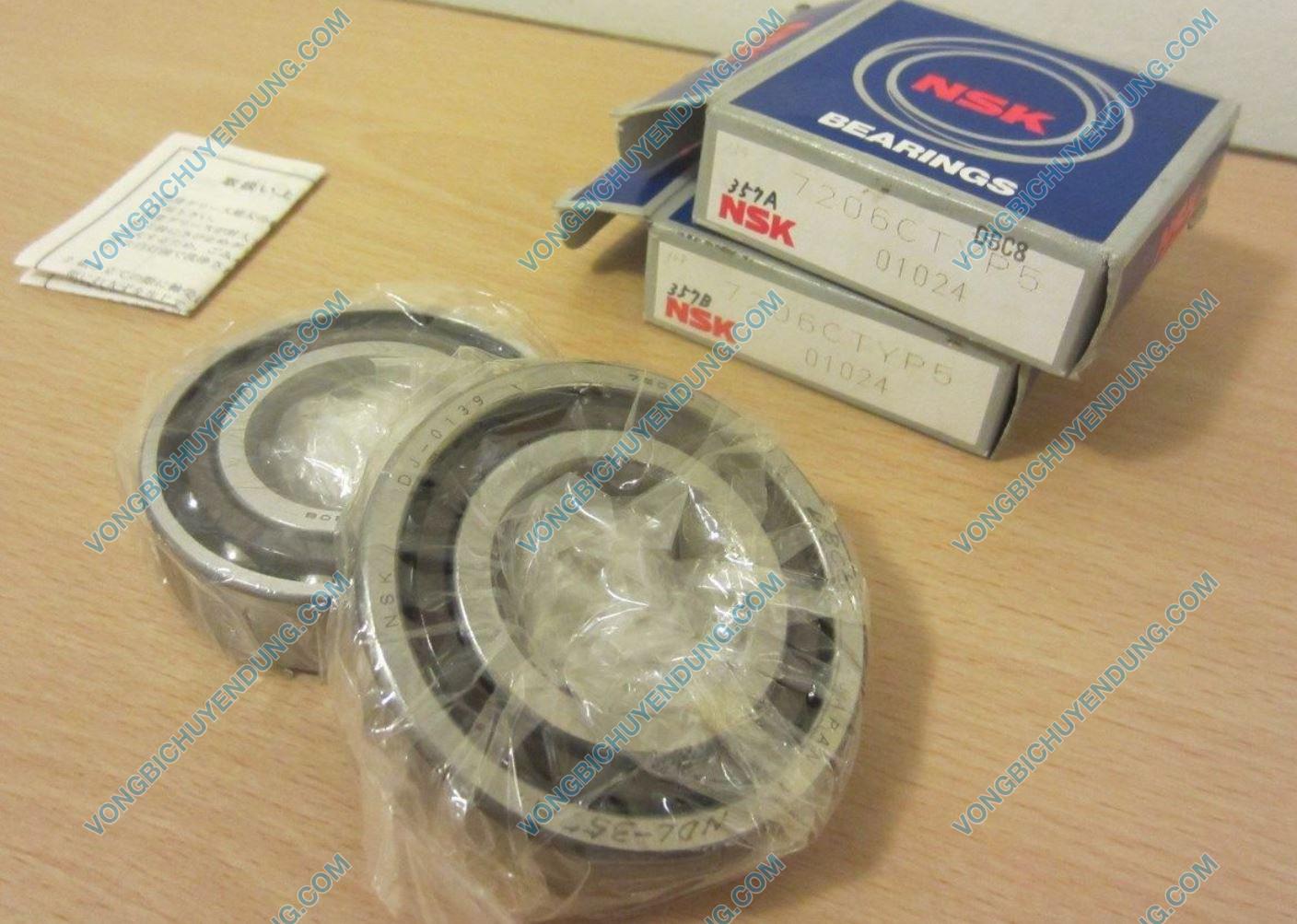 VÒNG BI NSK 7206CTYP5, BẠC ĐẠN NSK 7206 CTYP5 - 30x62x16mm