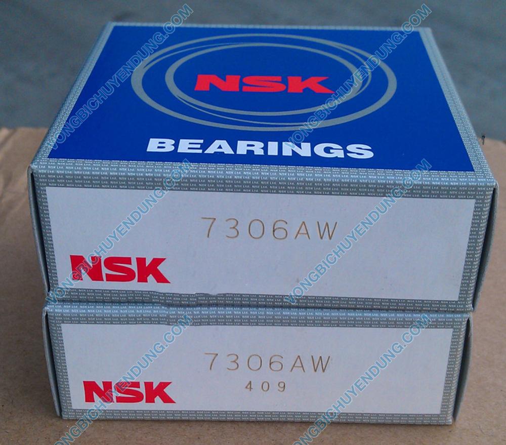 VÒNG BI NSK 7306AW, BẠC ĐẠN NSK 7306 AW - 30x72x19mm