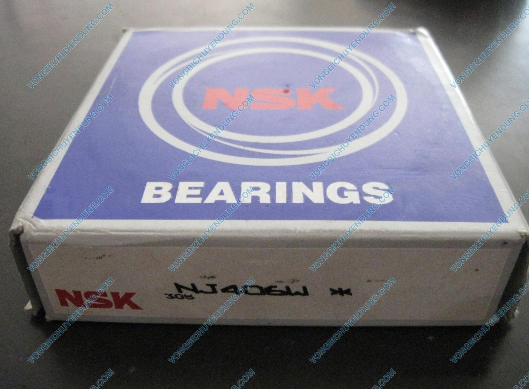 Vòng bi NSK NJ406W, Bạc đạn NSK NJ 406 W - 30x90x23mm