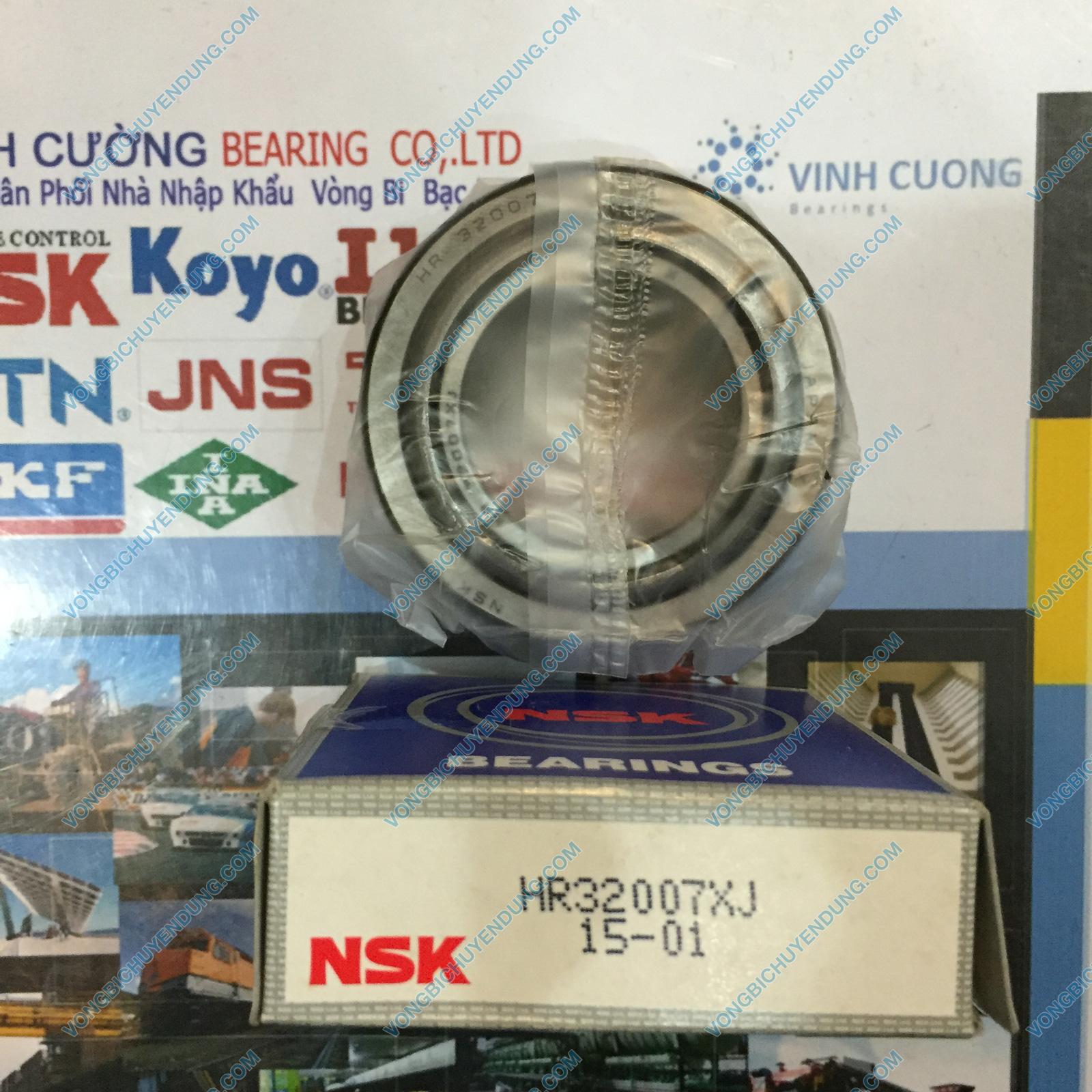 Vòng bi NSK HR32007XJ, Bạc đạn NSK HR 32007 XJ - 35x62x18mm