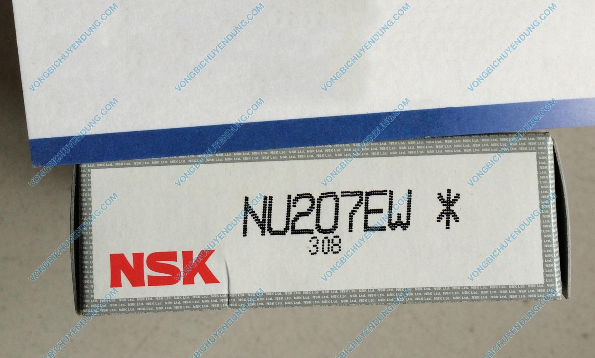 Vòng bi NSK NU207EW, Bạc đạn NSK NU 207 EW - 35x72x17mm