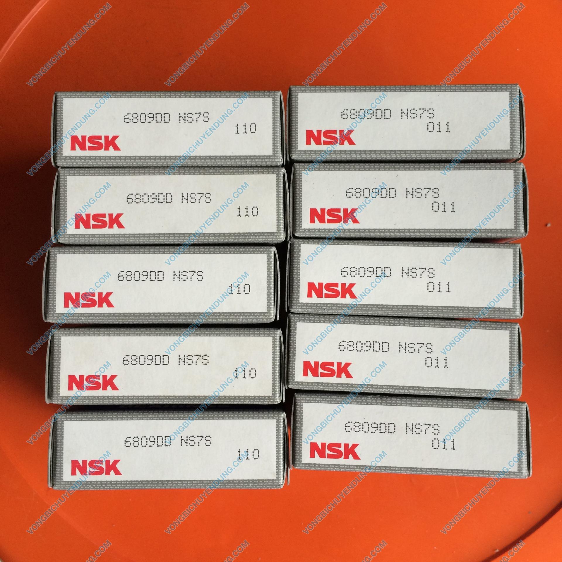 Vòng bi NSK 6809DDU, Bạc đạn NSK 6809DDU - 45x58x7mm