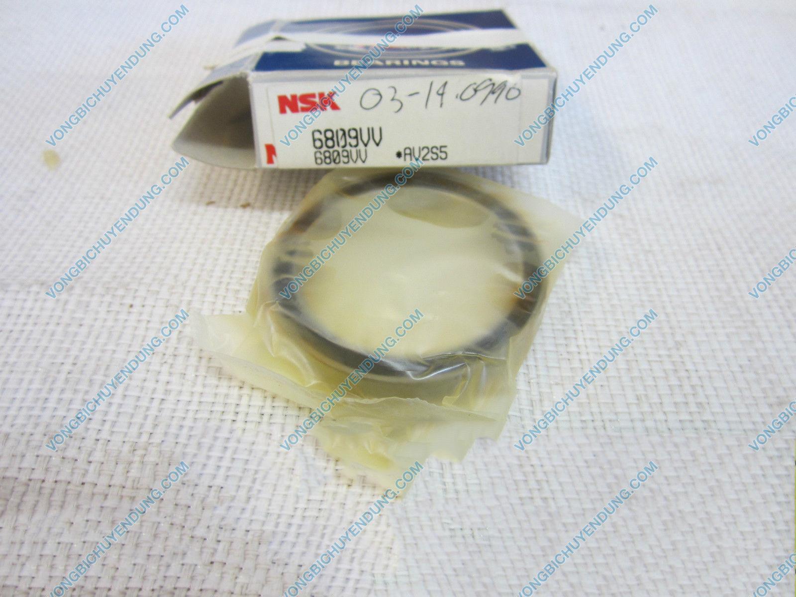 VÒNG BI NSK 6809VV, BẠC ĐẠN NSK 6809 VV - 45x58x7mm