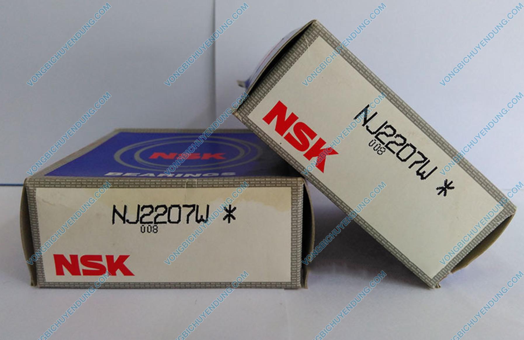 Vòng bi NSK NJ2207, Bạc đạn NSK NJ 2207 - 35x72x23mm