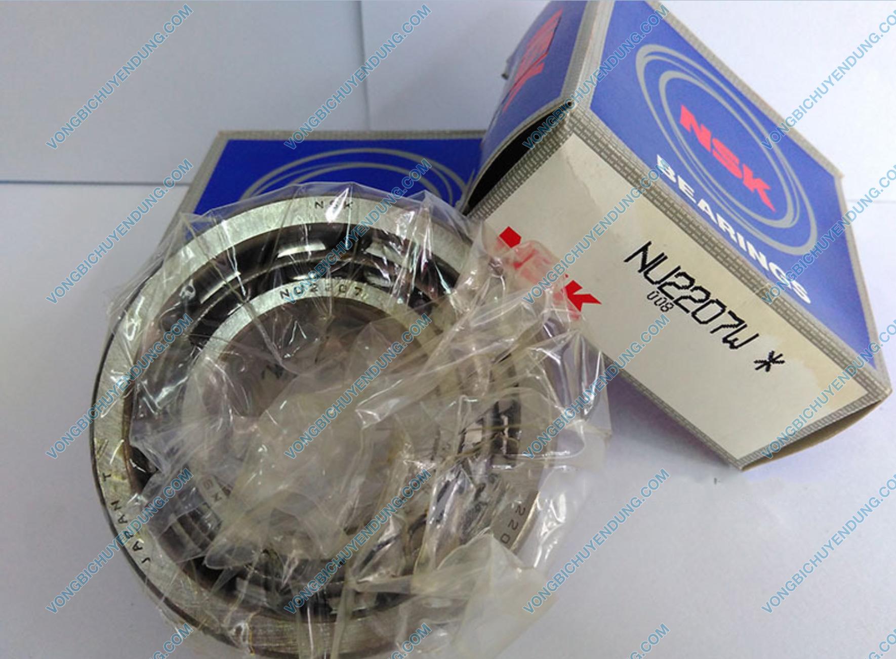 Vòng bi NSK NU2207, Bạc đạn NSK NU 2207 - 35x72x23mm