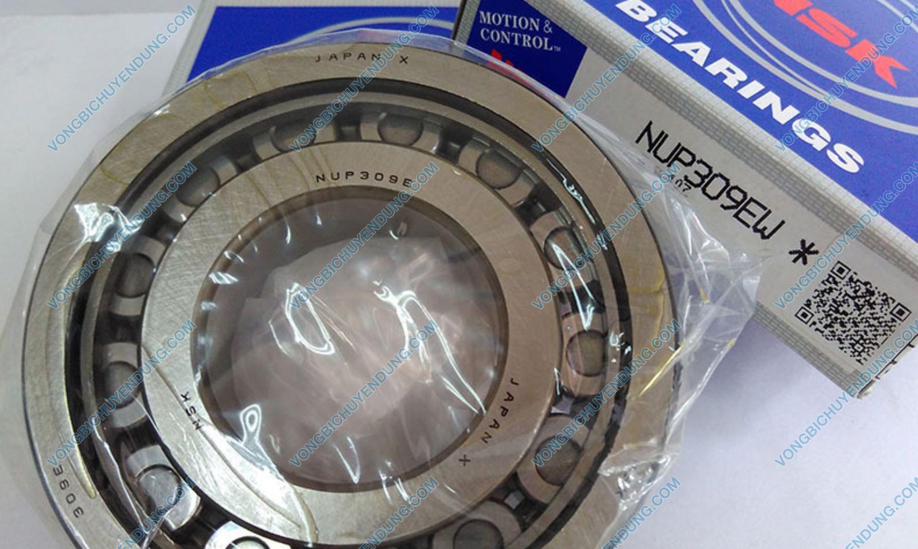 Vòng bi NSK NUP309EW, Bạc đạn NSK NUP 309 EW - 45x100x25mm