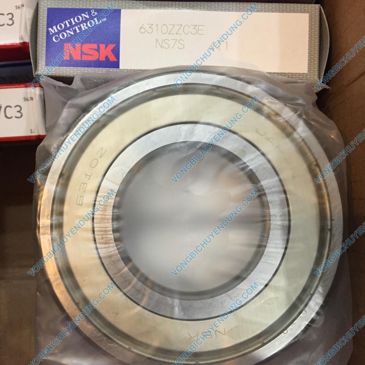 Vòng bi NSK 6310ZZ, Bạc đạn NSK 6310 ZZ - 50x110x27mm