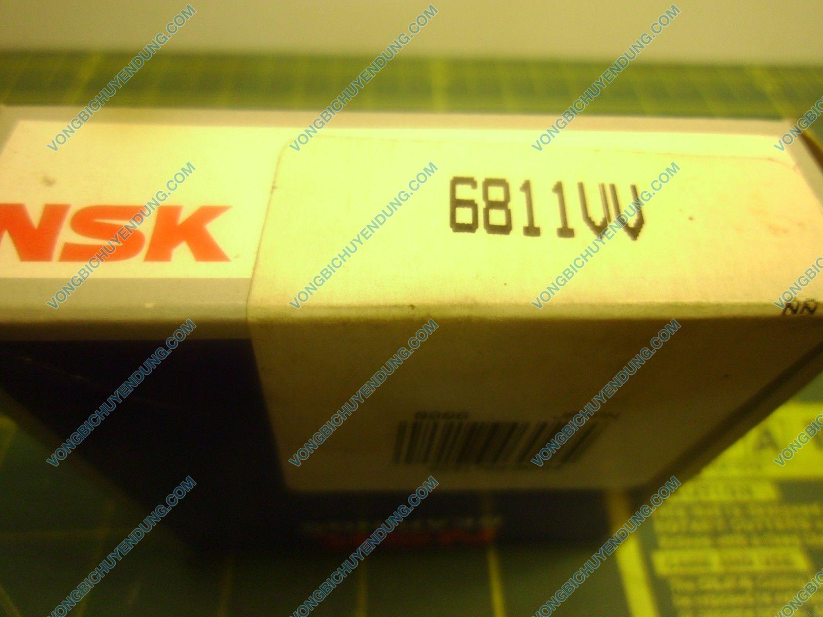 Vòng bi NSK 6811VV, Bạc đạn NSK 6811 VV - 55x72x9mm
