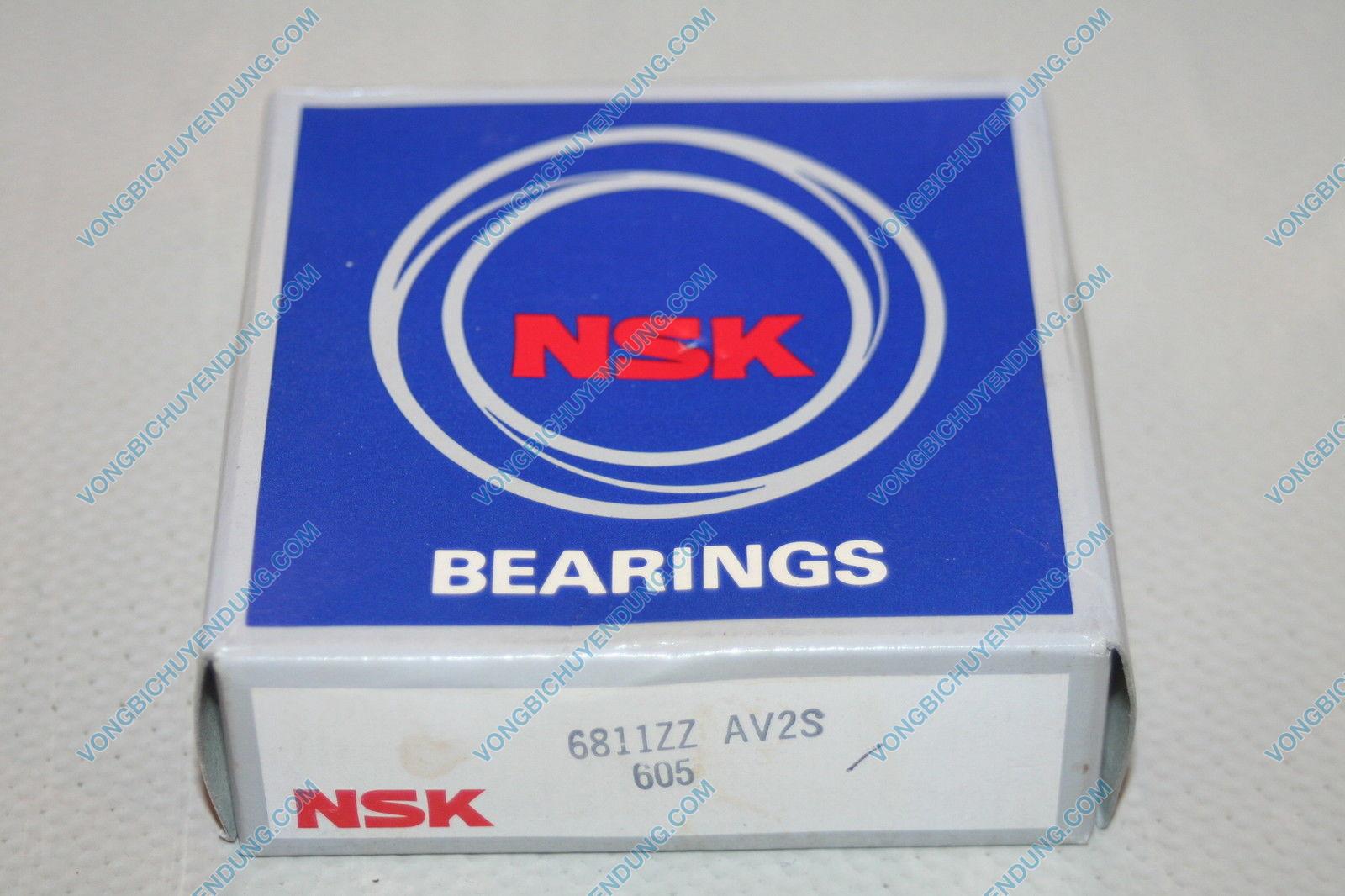 Vòng bi NSK 6811ZZ, Bạc đạn NSK 6811 ZZ - 55x72x9mm