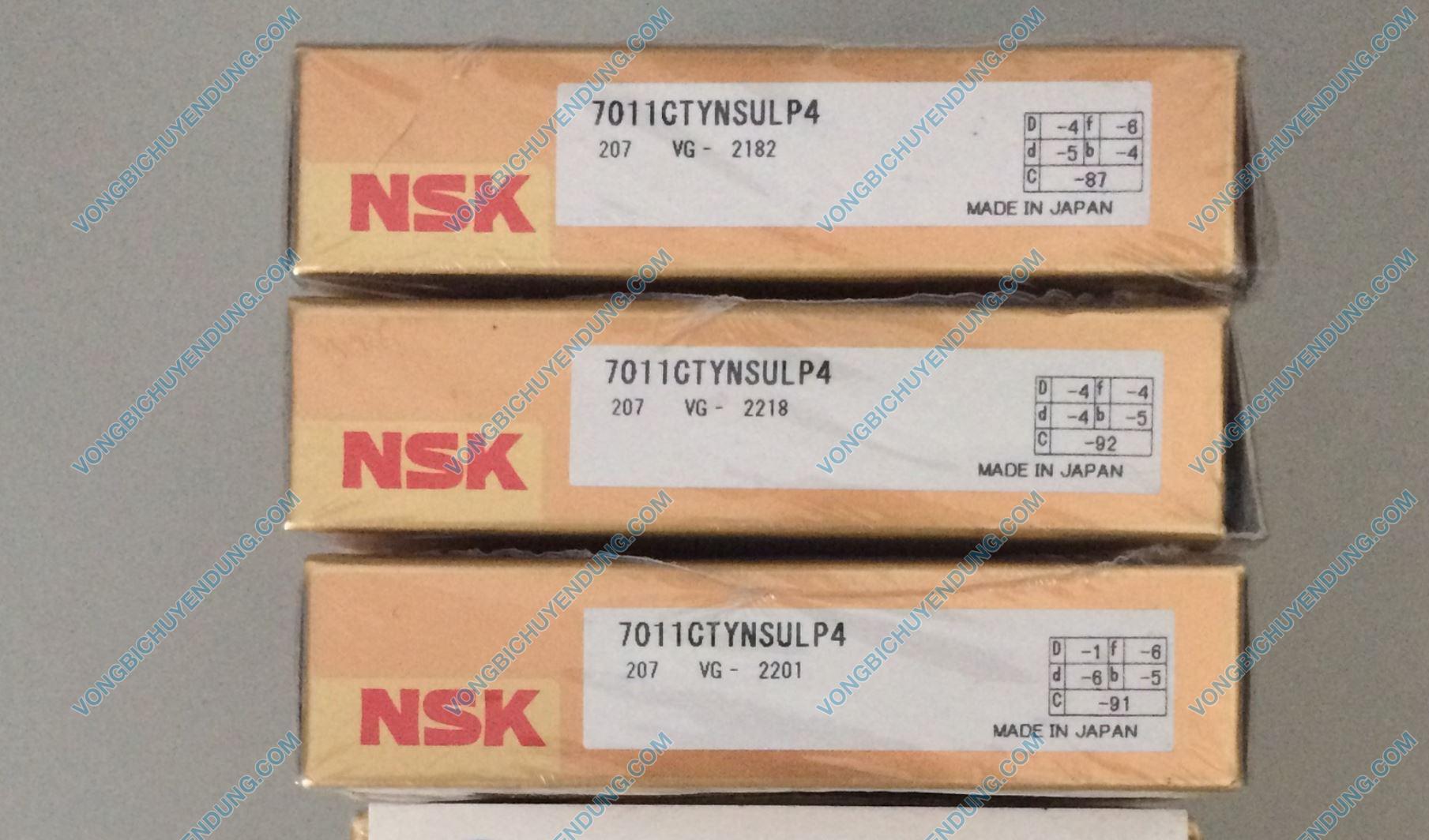 VÒNG BI NSK 7011CTYNSULP4, BẠC ĐẠN NSK 7011CTYNSULP4 - 55x90x18mm