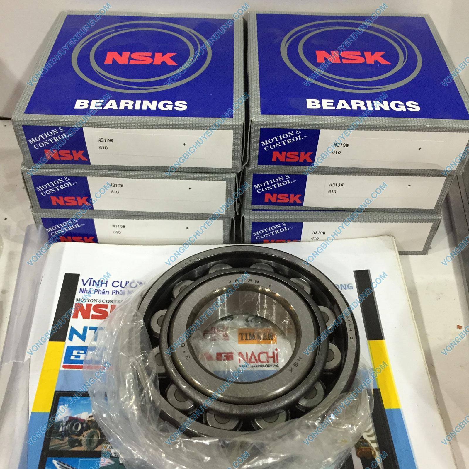 Vòng bi NSK N310W, Bạc đạn NSK N 310 W - 50x110x27mm