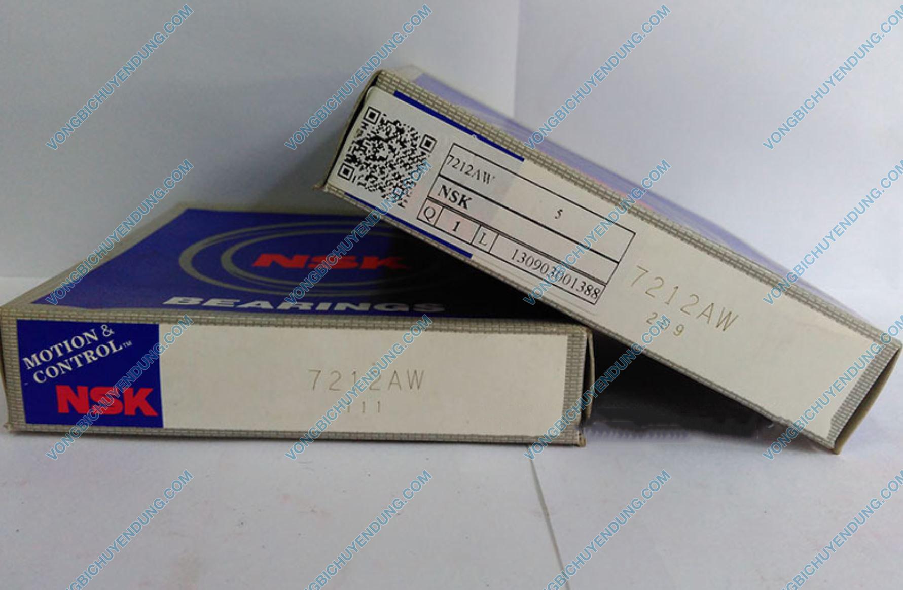 VÒNG BI NSK 7212AW, BẠC ĐẠN NSK 7212AW - 60x110x22mm