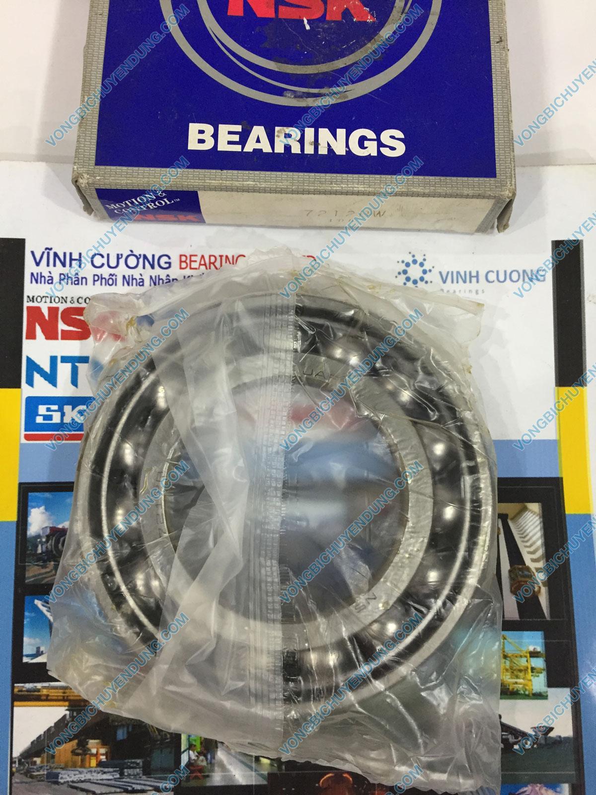 VÒNG BI NSK 7212BW, BẠC ĐẠN NSK 7212BW - 60x110x22mm