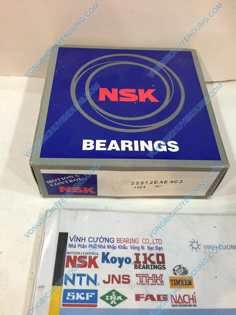 VÒNG BI NSK 22312EAE4, BẠC ĐẠN NSK 22312 EAE4 - 60x130x46mm