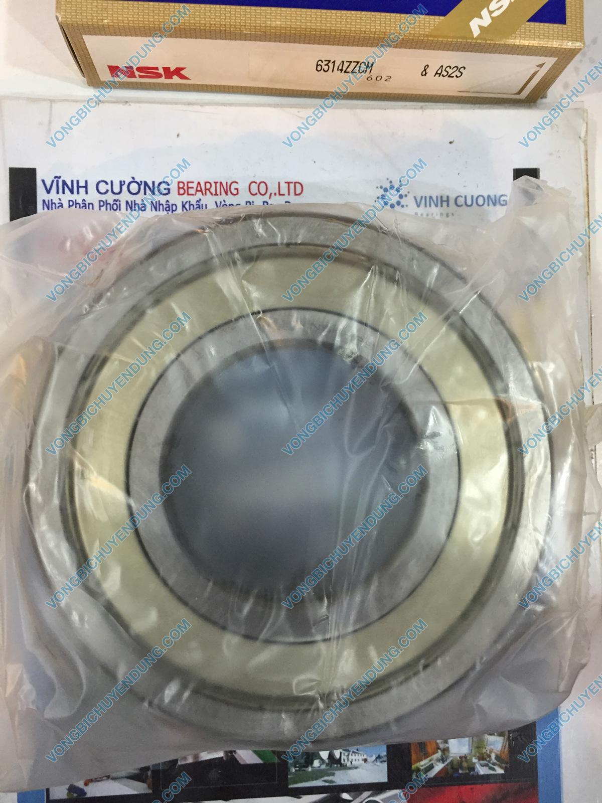 Vòng bi NSK 6314ZZ, Bạc đạn NSK 6314 ZZ - 70x150x35mm