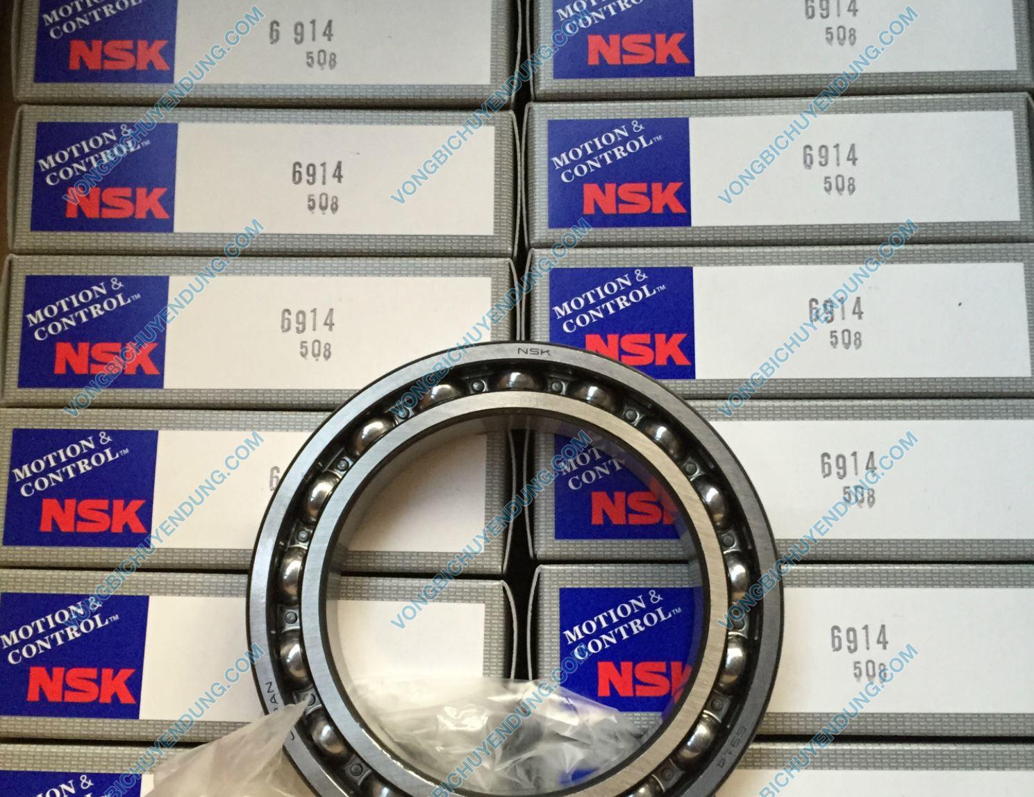 Vòng bi NSK 6914DDU, Bạc đạn NSK 6914 DDU - 70x100x16mm