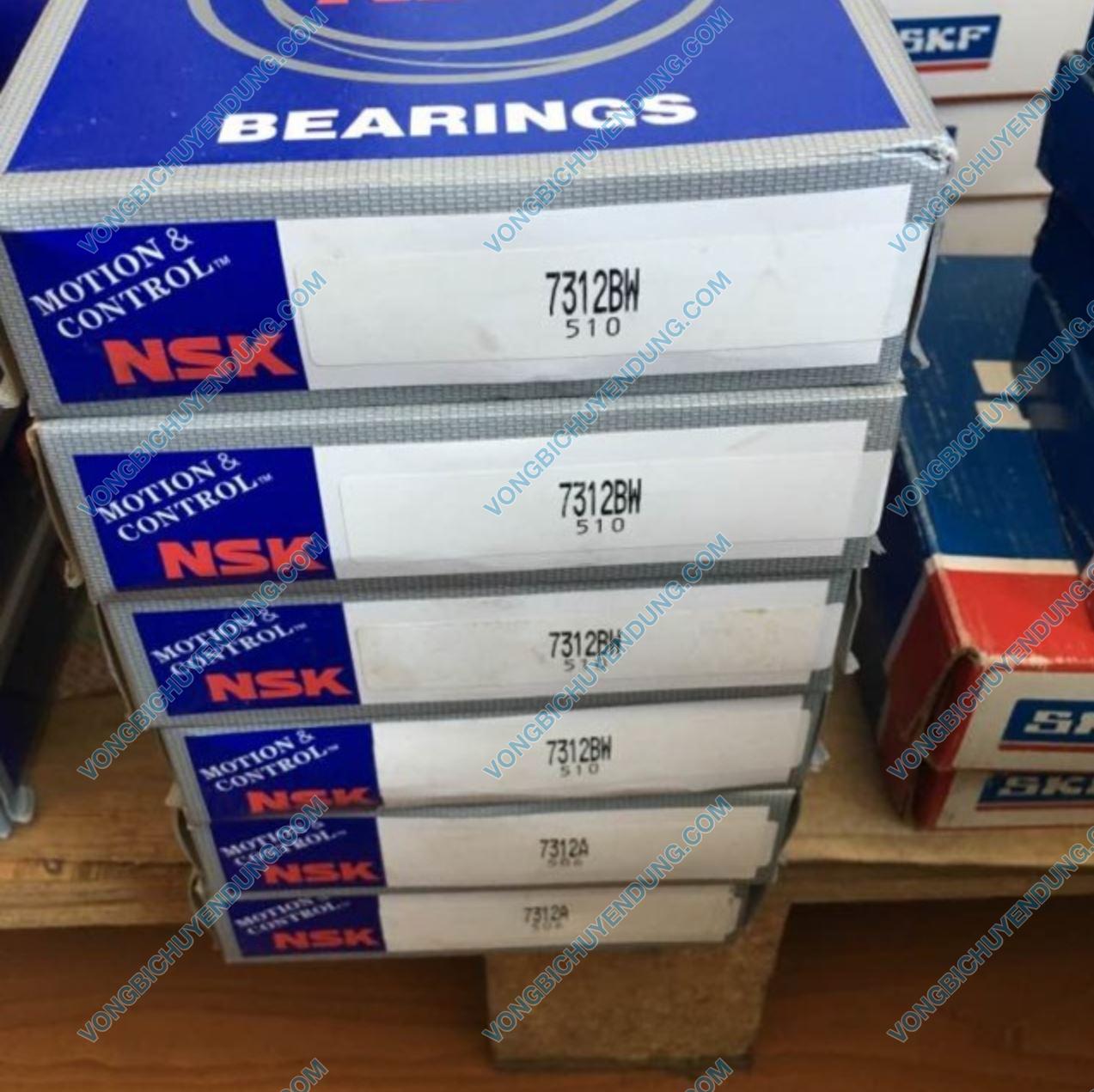 VÒNG BI NSK 7312BW, BẠC ĐẠN NSK 7312BW - 60x130x31mm