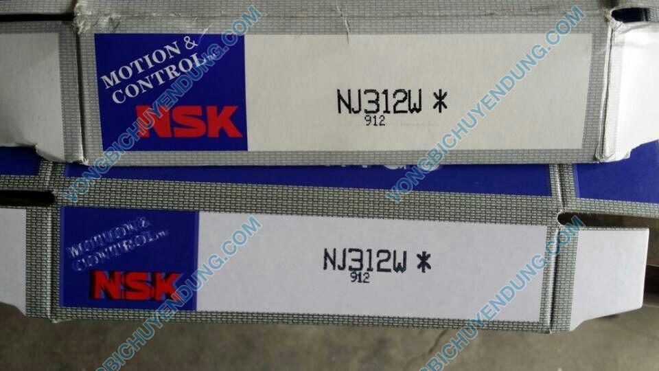 Vòng bi NSK NJ312W, Bạc đạn NSK NJ312 W - 60x130x31mm