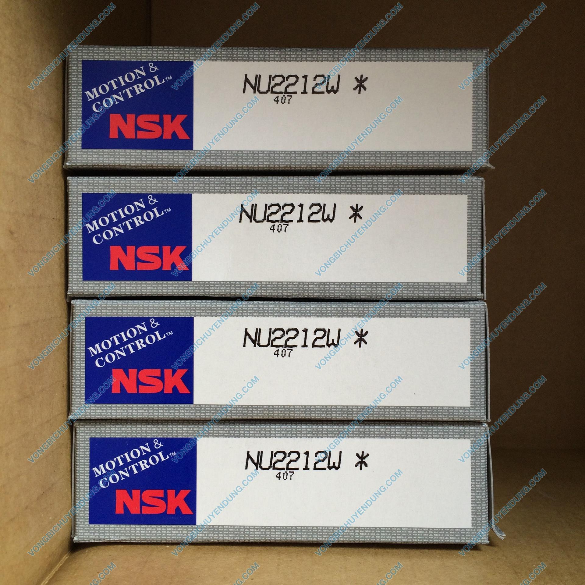 Vòng bi NSK NU2212W, Bạc đạn NSK NU 2212 W - 60x110x28mm