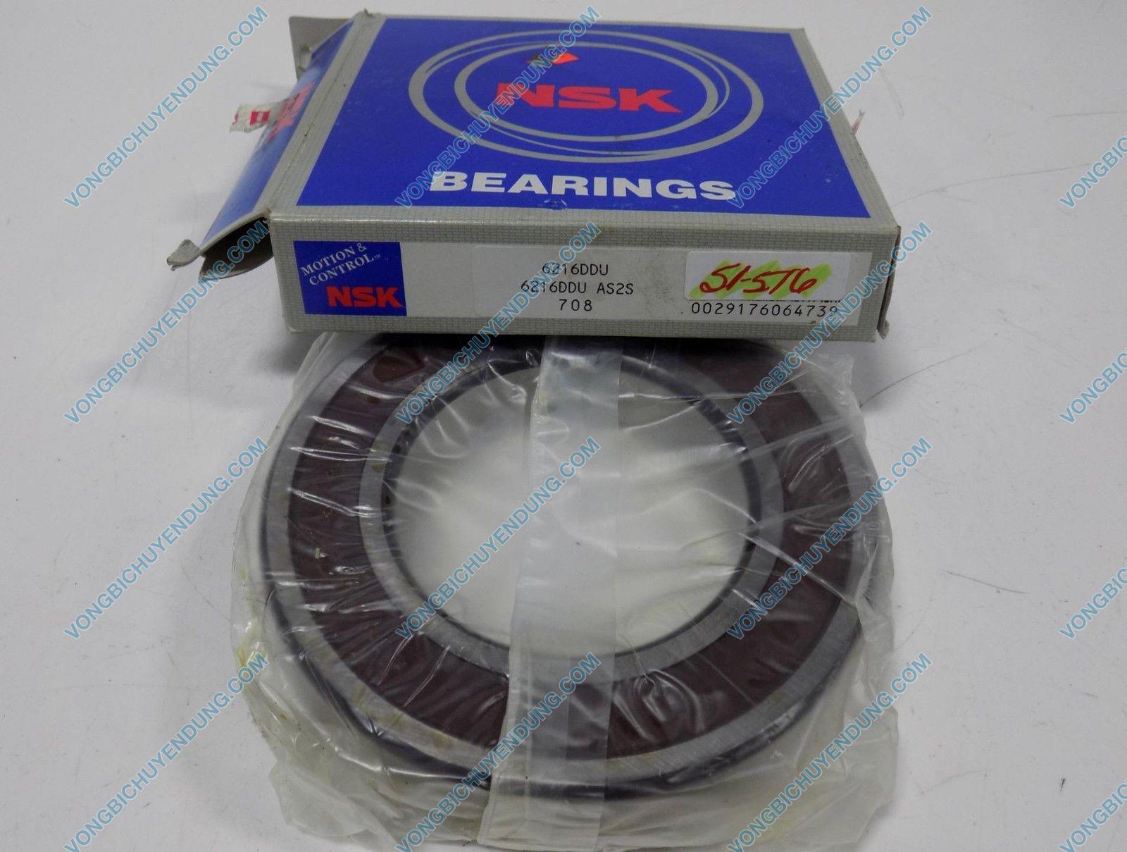 Vòng bi NSK 6216DDU, Bạc đạn NSK 6216 DDU - 80x140x26mm