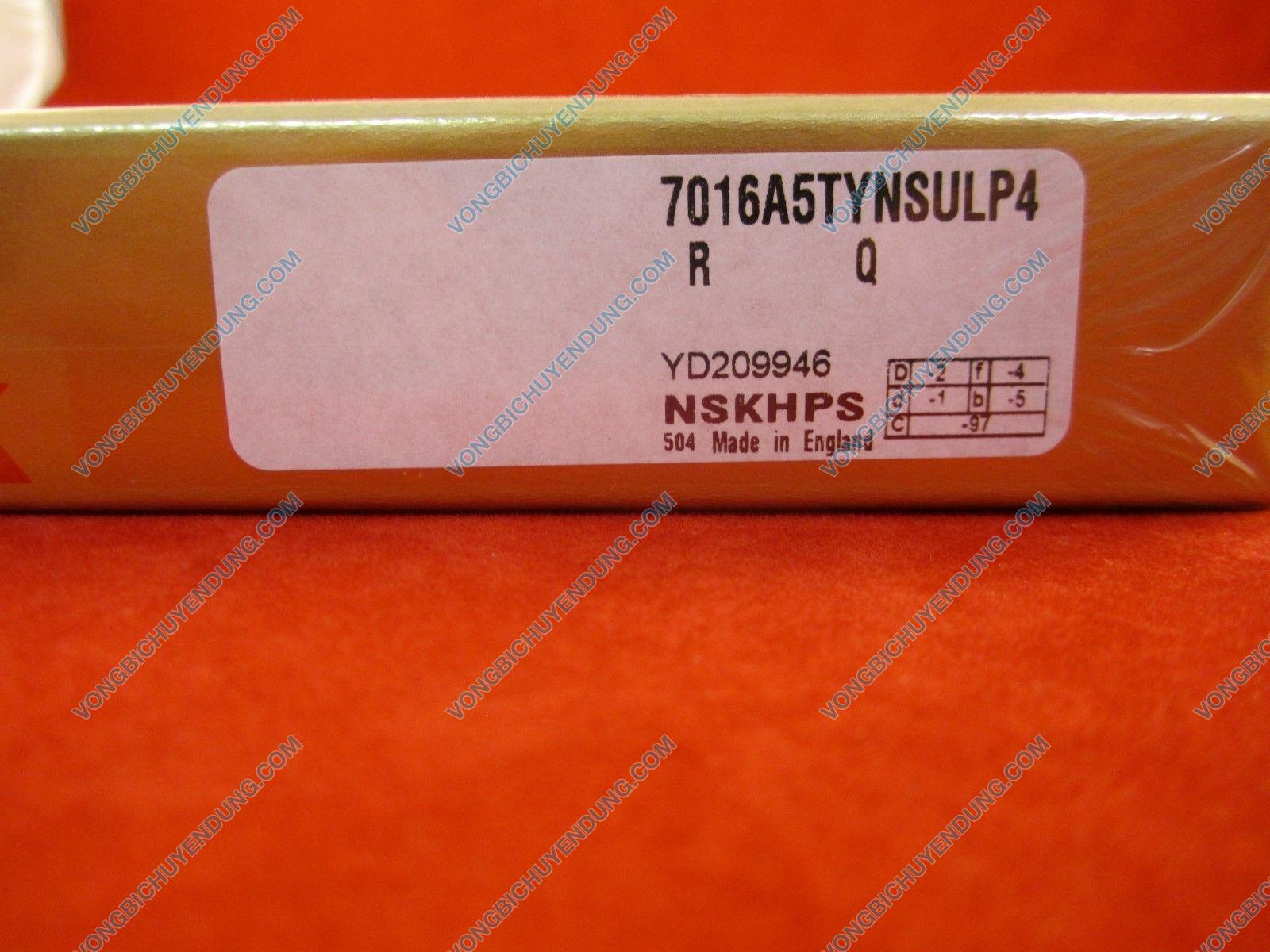 VÒNG BI NSK 7016A5TYNSULP4, BẠC ĐẠN NSK 7016A5TYNSULP4 - 80x125x22mm