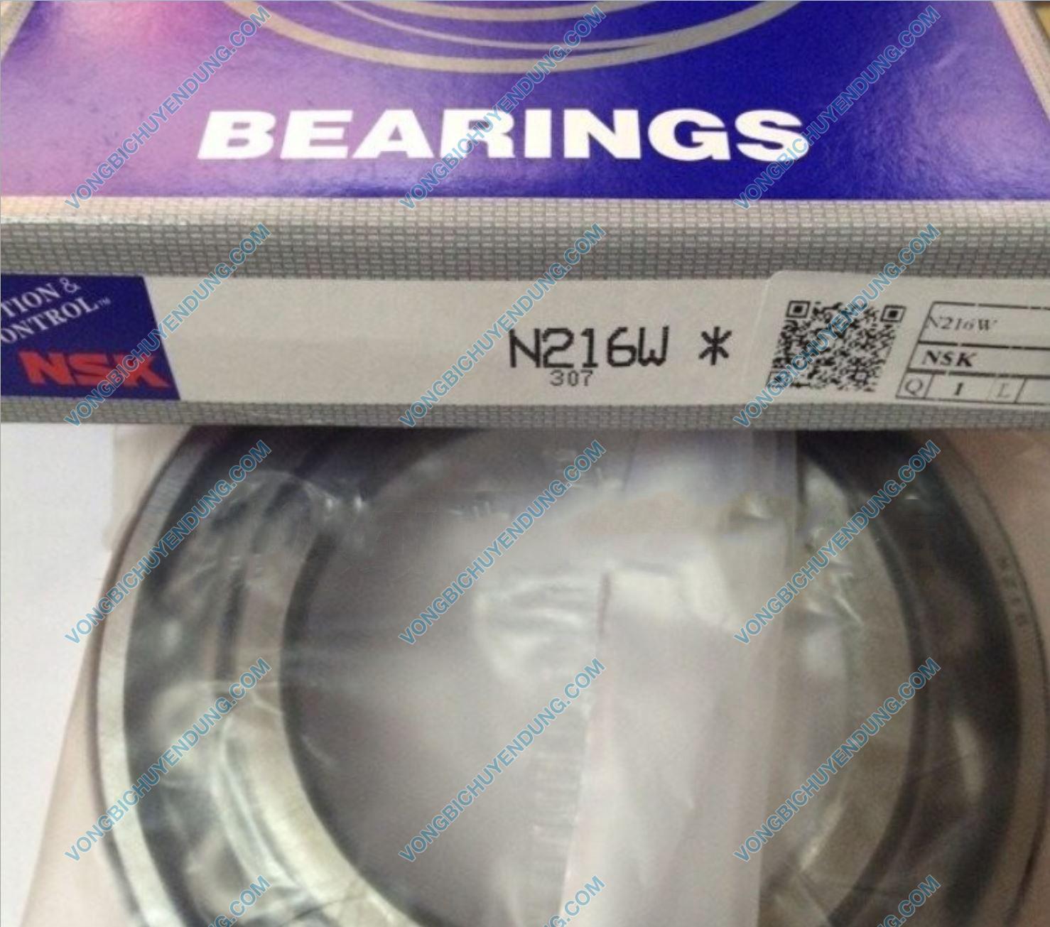 Vòng bi NSK N216W, Bạc đạn NSK N 216 W - 80x140x26mm