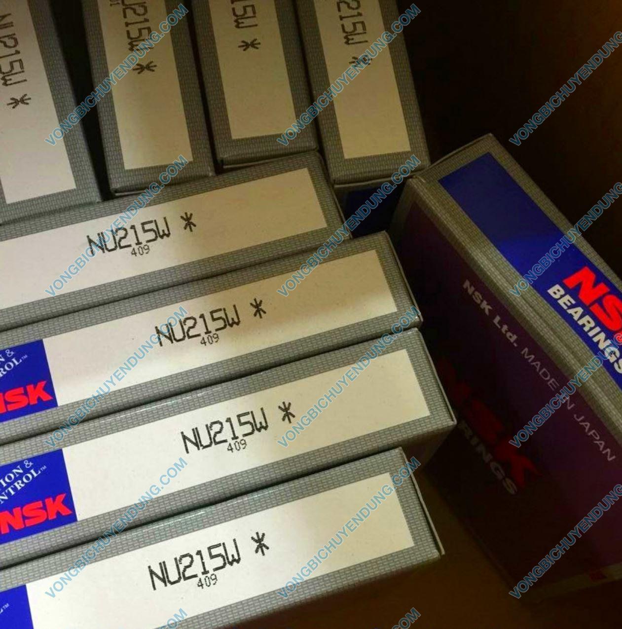 Vòng bi NSK NUP215, Bạc đạn NSK NUP215 - 75x130x25mm