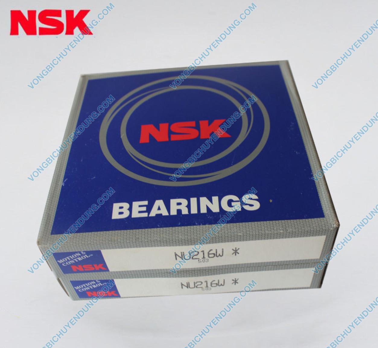 Vòng bi NSK NU216W, Bạc đạn NSK NU216W - 80x140x26mm