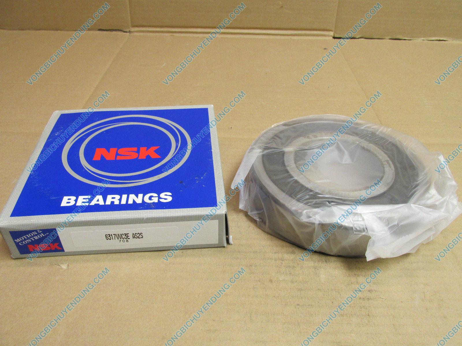 Vòng bi NSK 6317VV, Bạc đạn NSK 6317 VV - 85x180x41mm