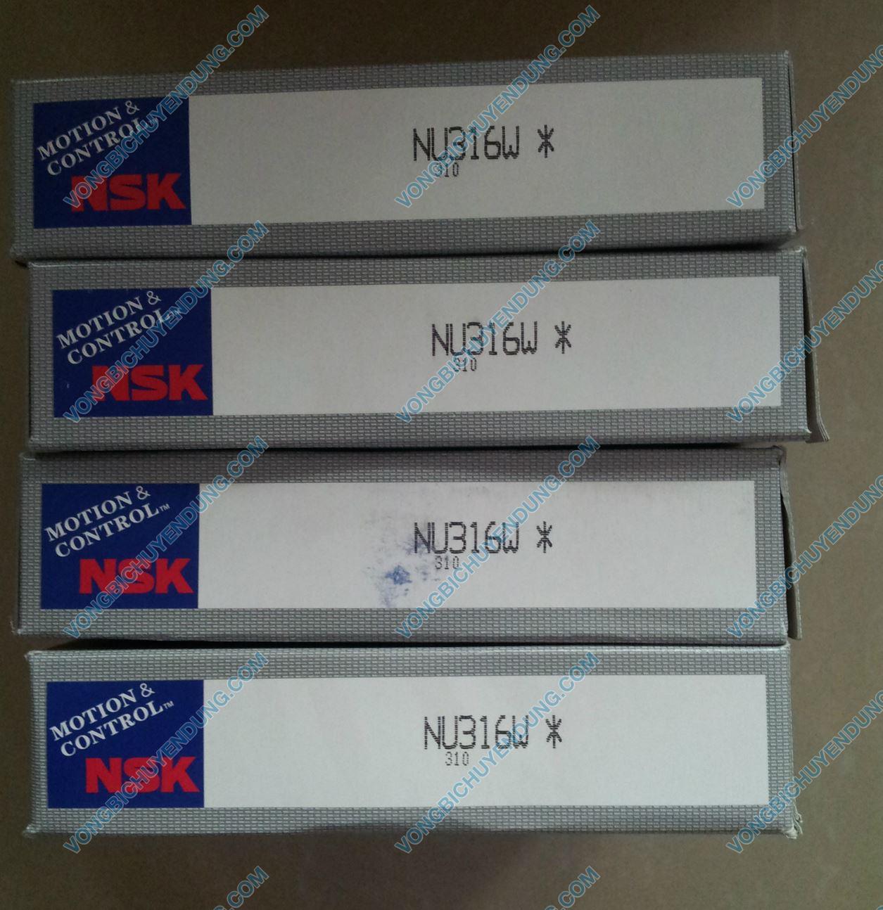 Vòng bi NSK NU316W, Bạc đạn NSK NU316 W - 80x170x39mm