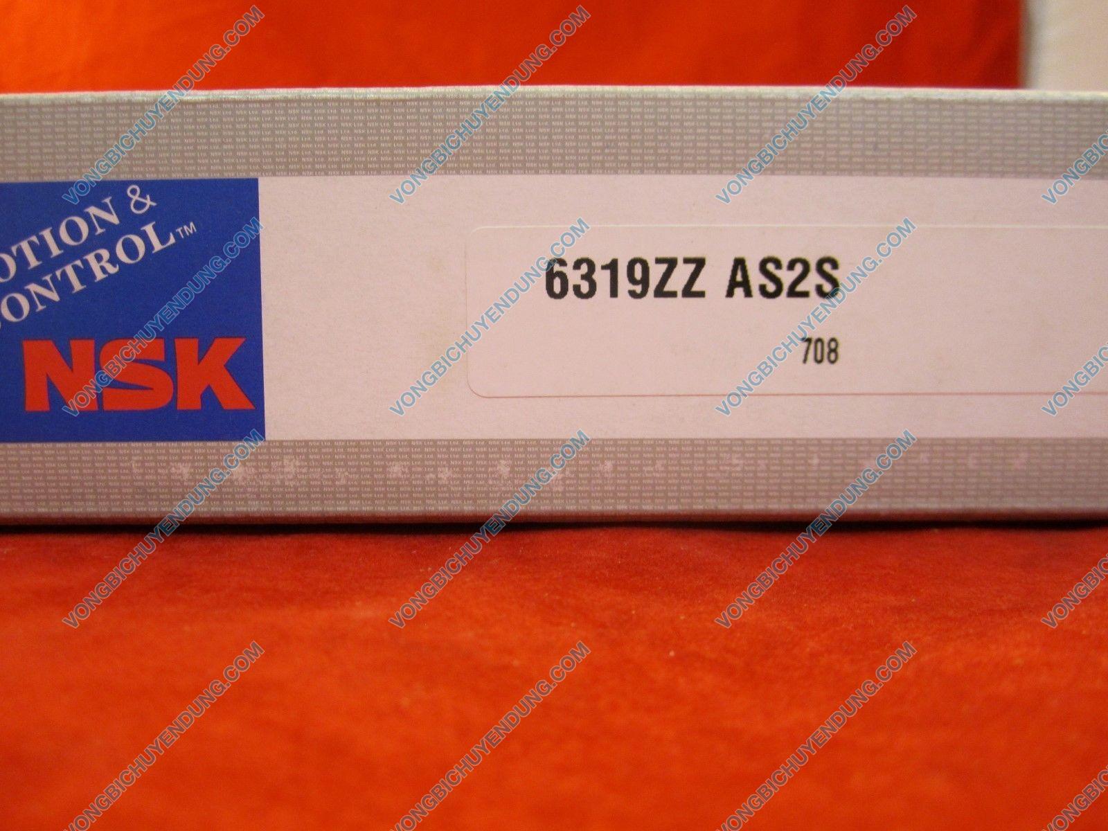 Vòng bi NSK 6319ZZ, Bạc đạn NSK 6319 ZZ - 95x200x45mm