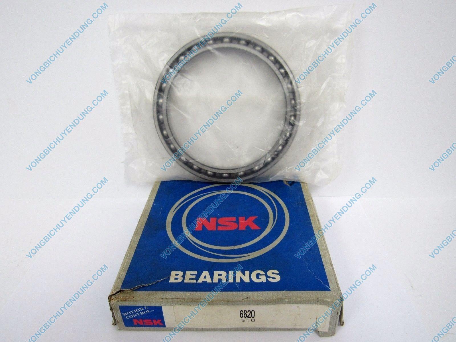 Vòng bi NSK 6820DDU, Bạc đạn NSK 6820 DDU - 100x125x13mm