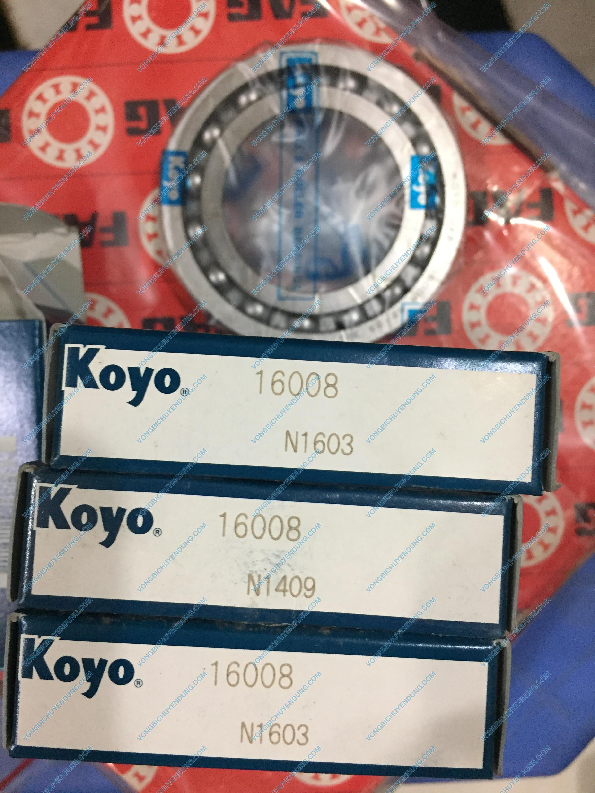 Vòng bi KOYO 16008, Vòng bi KOYO 16008 - 40x68x9mm