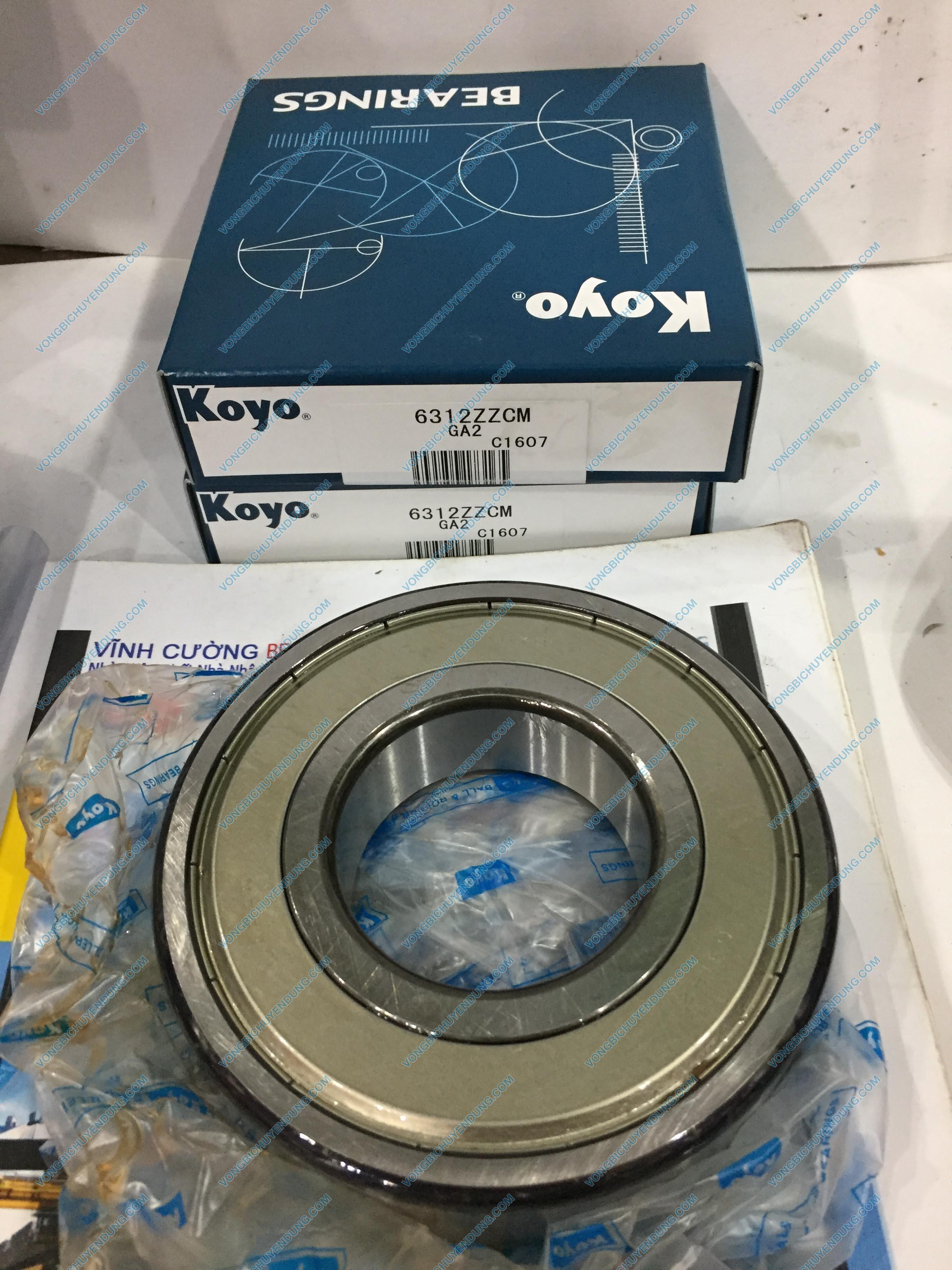 Vòng bi KOYO 6312ZZ, Vòng bi KOYO 63122RS - 60x130x31mm