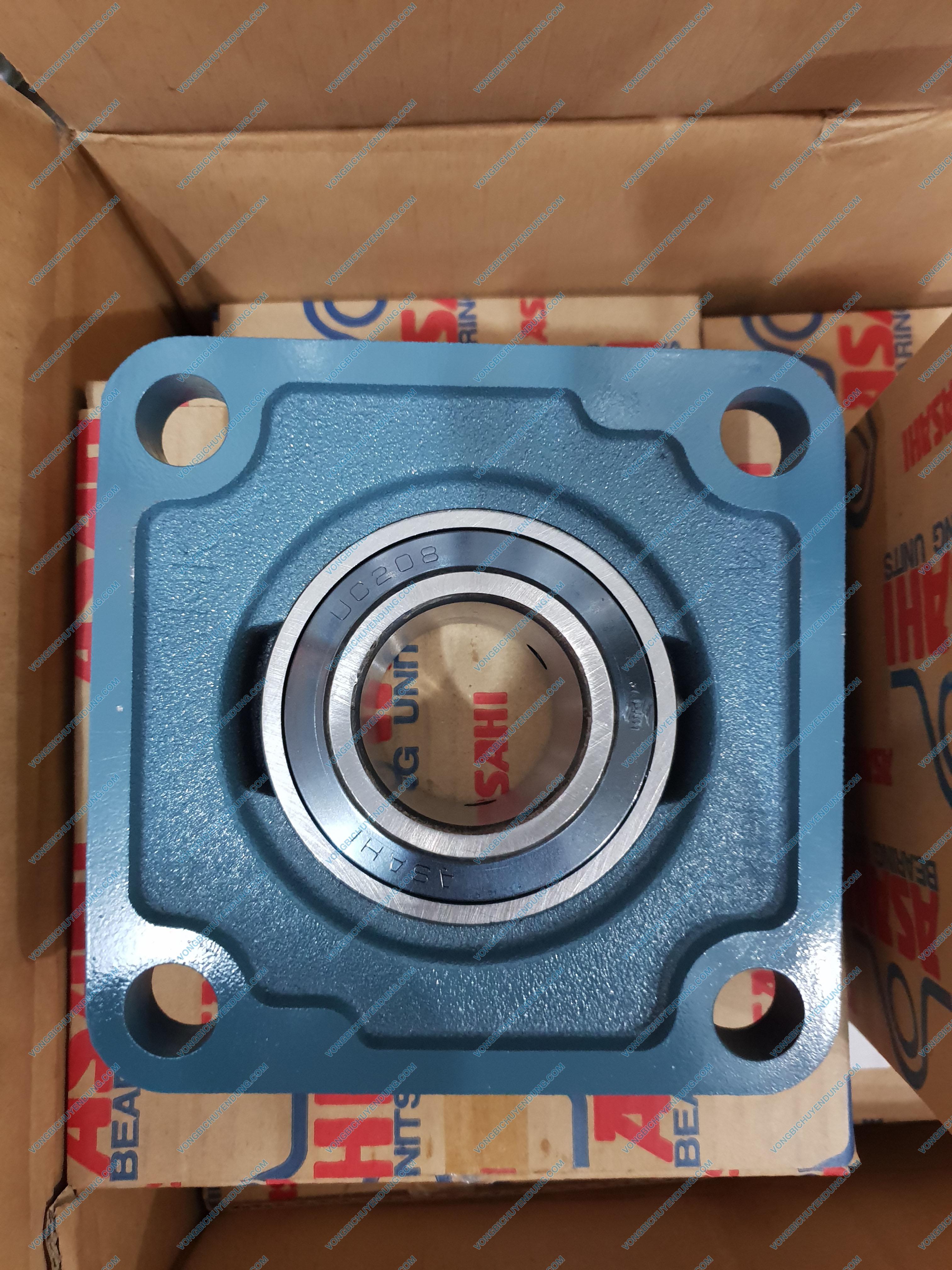 Gối đỡ ASAHI UCF208, Vòng bi ASAHI UCF208, lắp cho trục 40mm