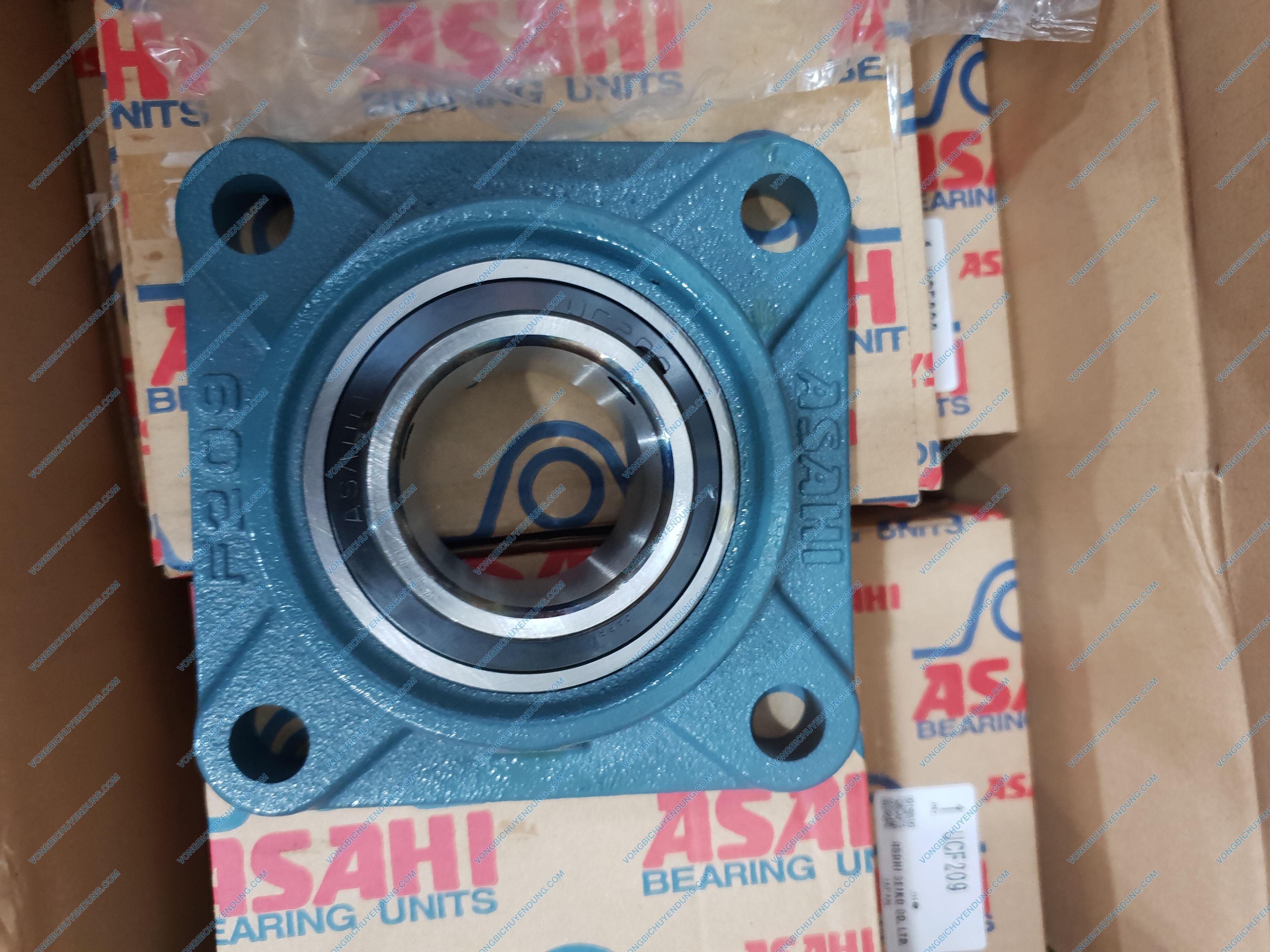 Gối đỡ ASAHI UCF209, Vòng bi ASAHI UCF209, lắp cho trục 45mm