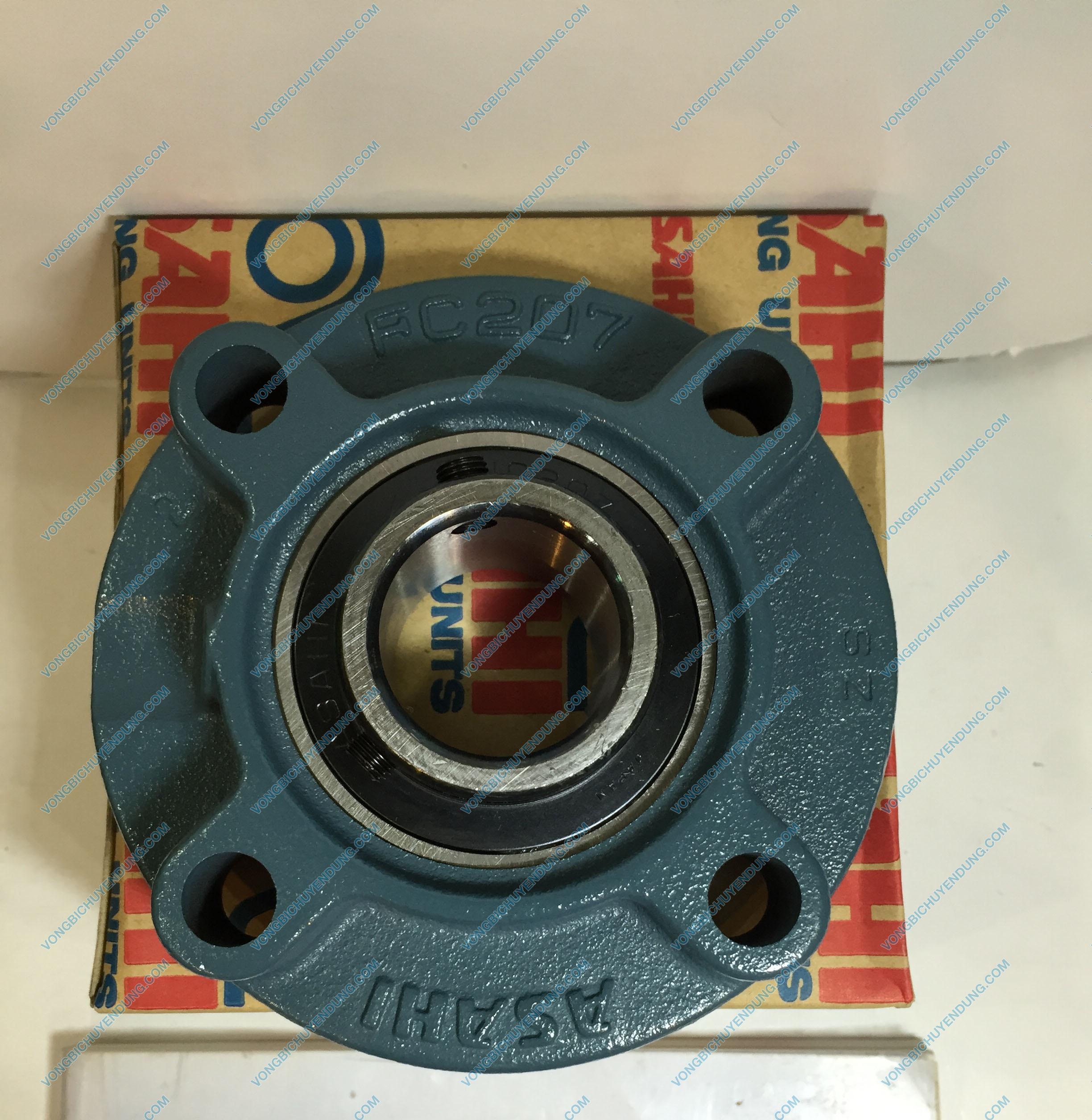 Gối đỡ ASAHI UCFC207, Vòng bi ASAHI UCFC 207, lắp cho trục 35mm