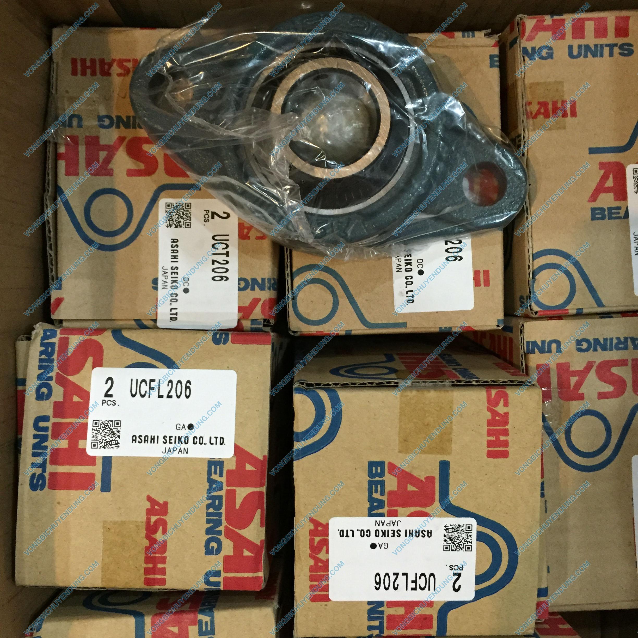 Gối đỡ ASAHI UCFL206, Vòng bi ASAHI UCFL 206, lắp trục 30mm