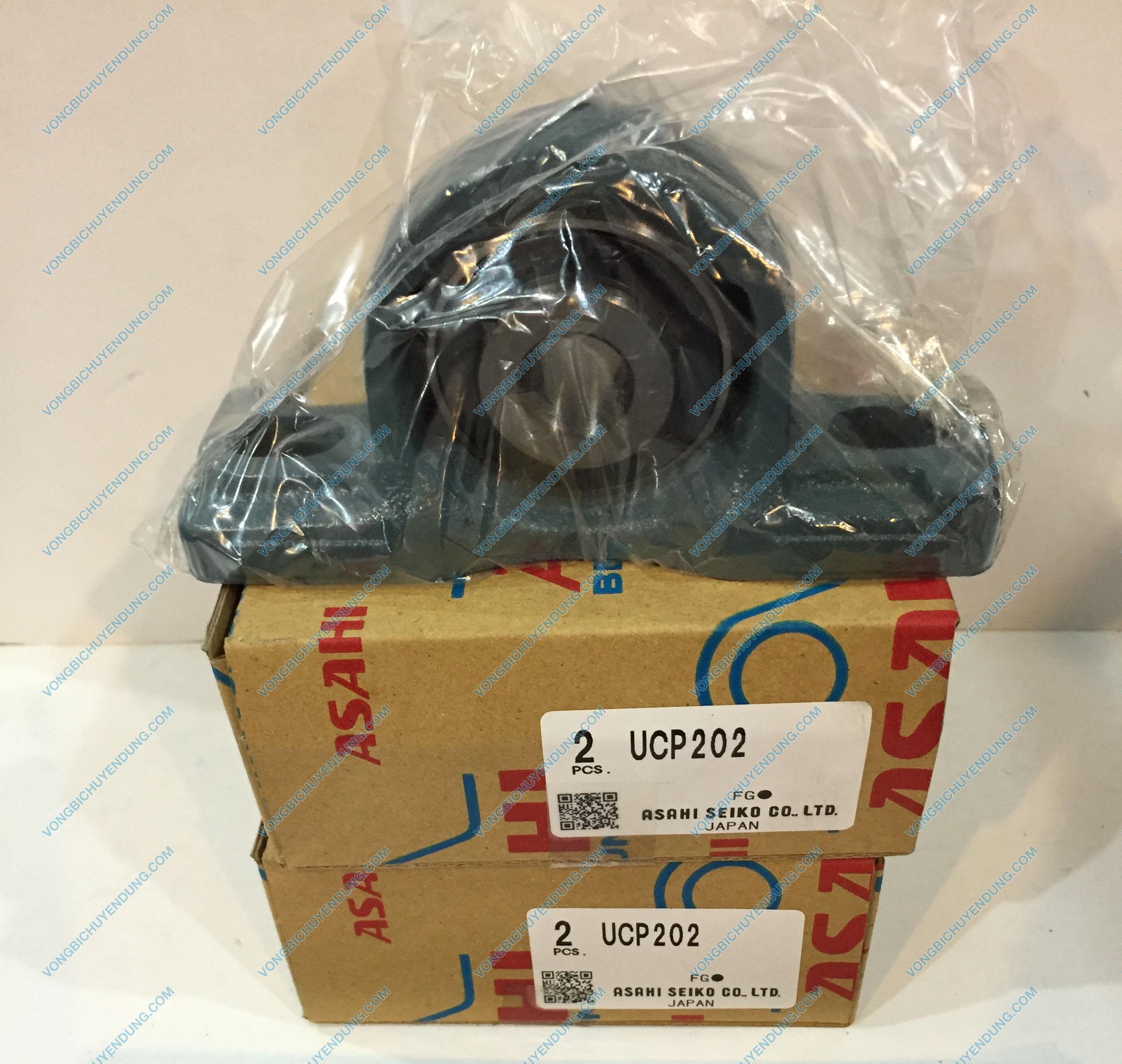 Gối đỡ ASAHI UCP202, Vòng bi ASAHI UCP202, lắp cho trục 15mm