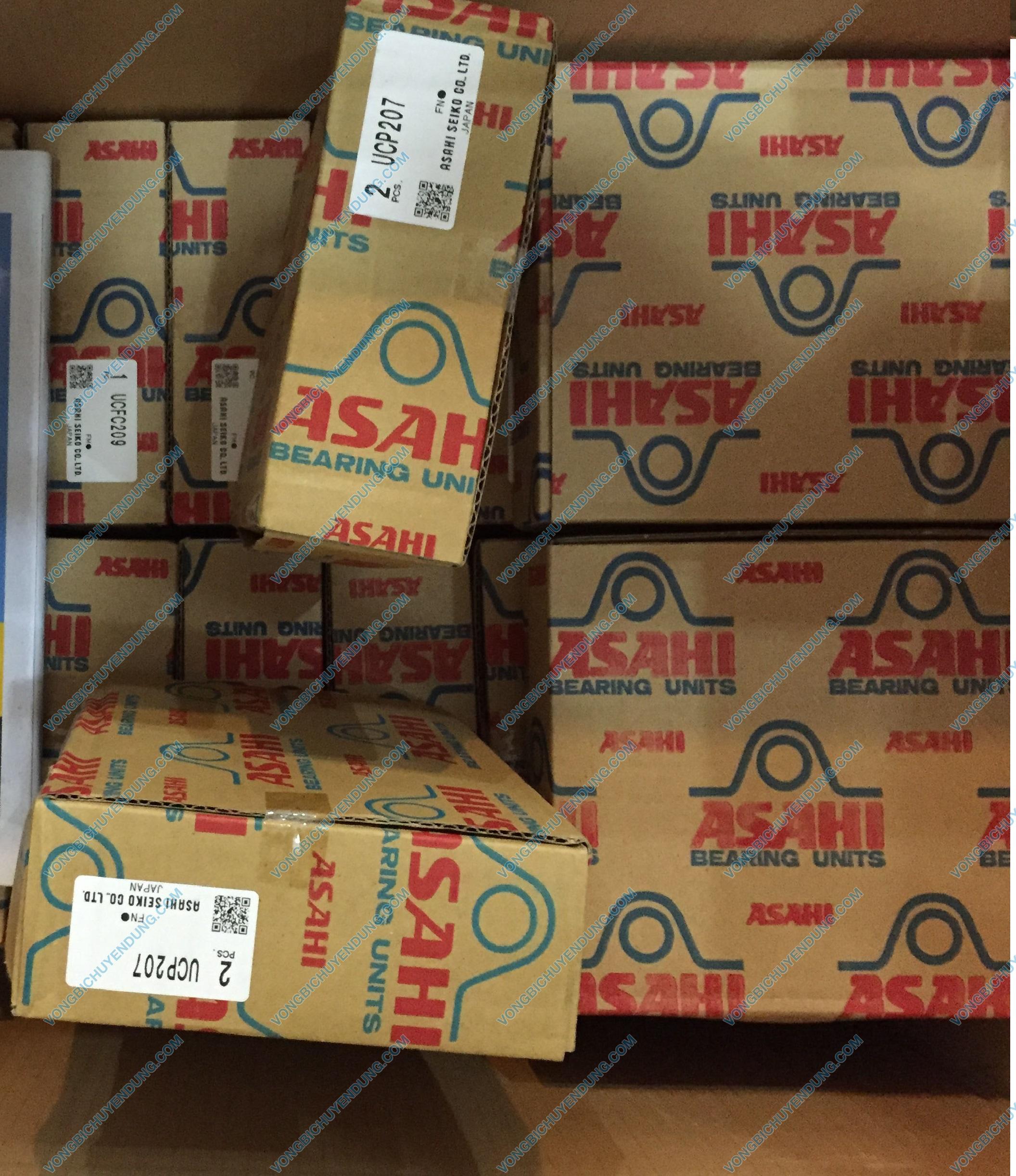 Gối đỡ ASAHI UCP207, Vòng bi ASAHI UCP207, lắp cho trục 35mm